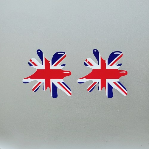 2x UK British Union Jack Flag Splat Vinyl Sticker Decal For Car Van ...