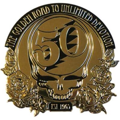 Grateful Dead 50th Anniversary SYF Metallic Emblem Sticker Decal Rock ...