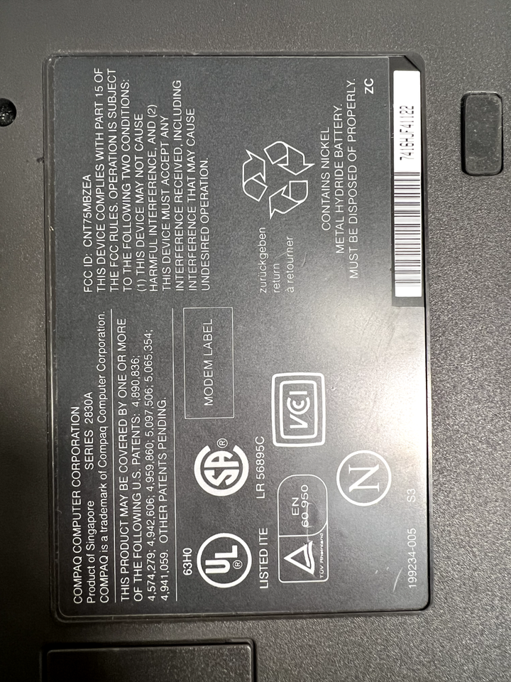 Compaq Contura Aero 4/33C Vintage Laptop Computer 8MB RAM 160 MB HDD ...