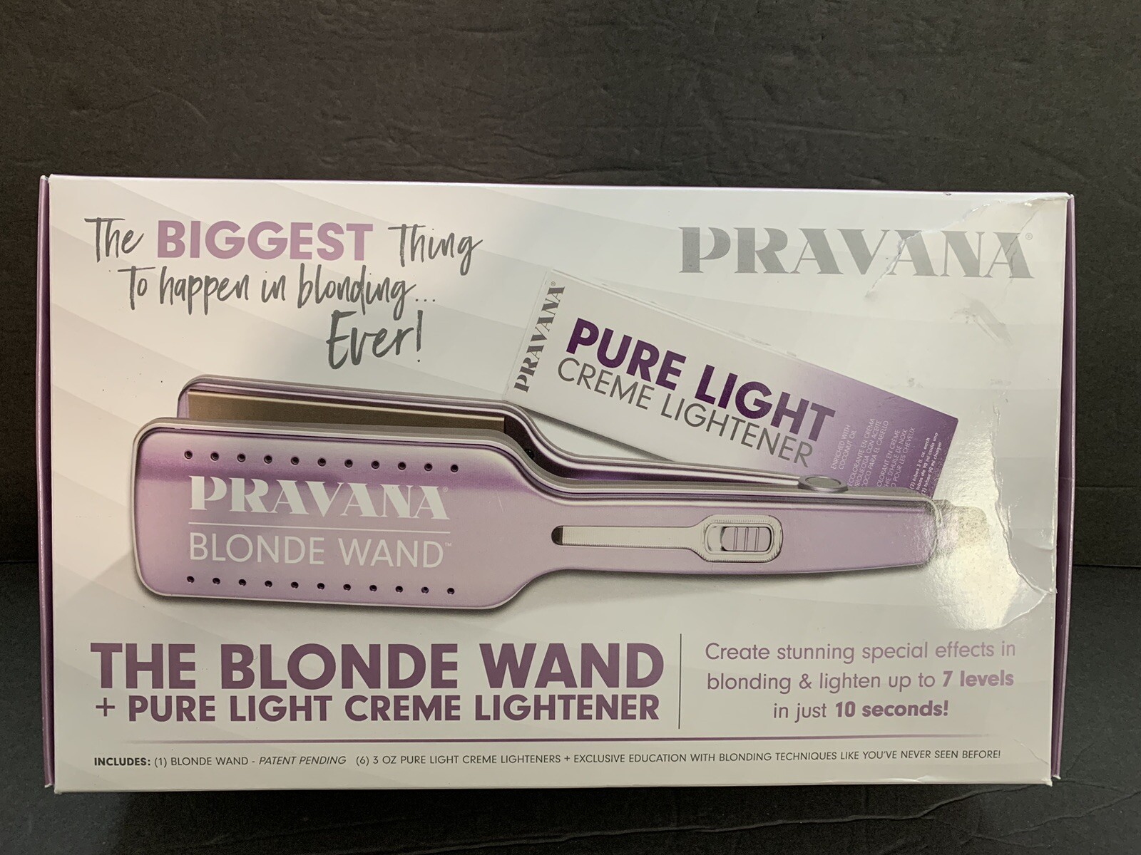 New! Pravana The Blonde Wand Flat Iron + Pure Light Creme Lightener ...