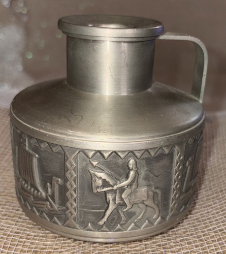 Norway ~ Handled ~ Pitcher And/Or Candleholder ~ Snorr -/Norsk Tinn ...