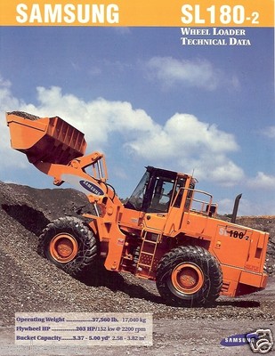 Equipment Brochure - Samsung - SL180-2 - Wheel Loader (EB136) | eBay