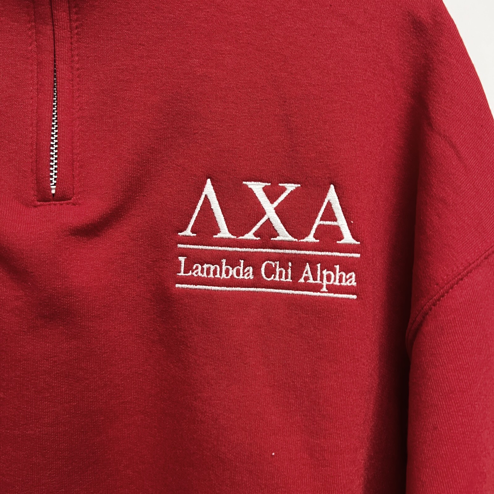 LAMBDA CHI ALPHA FRATERNITY Sweatshirt LARGE ΛΧΑ NWT RED | eBay