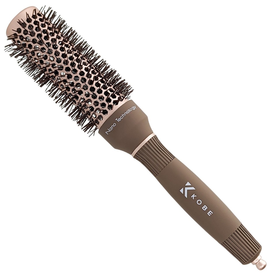 Kobe Pro Hair Brushes Radial Nano Heat-Retaining Blow Dry Ceramic Round ...