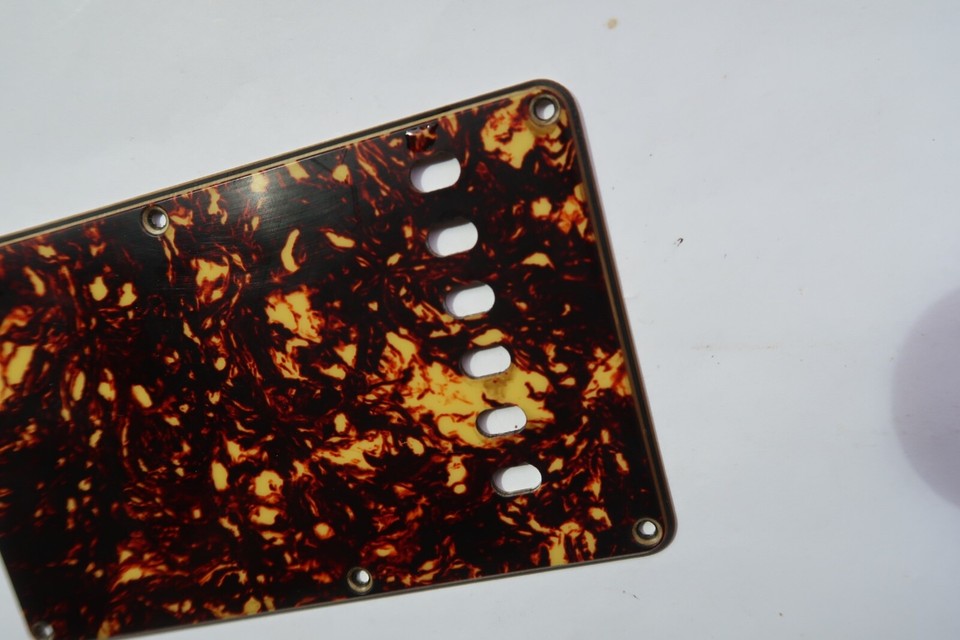 60's Fender Stratocaster Back Plate Tremolo cover Strat Tortoise ...