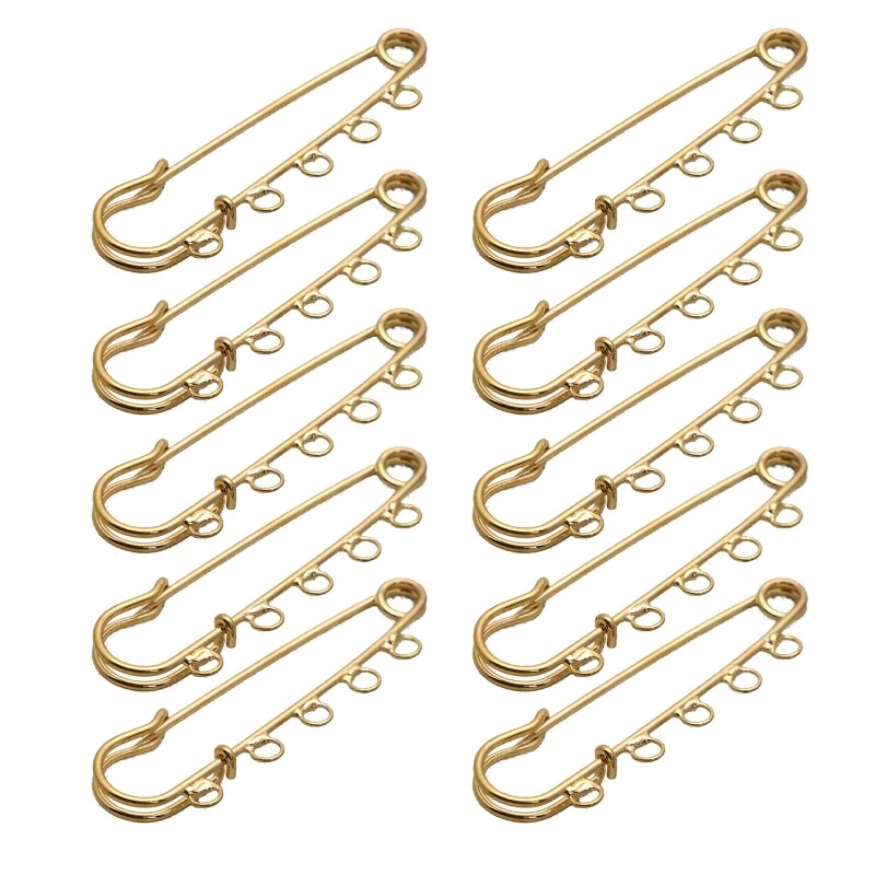 10Pcs/set Heavy Duty Safety Pins Brooch Pins Sewing Craft Clothing ...
