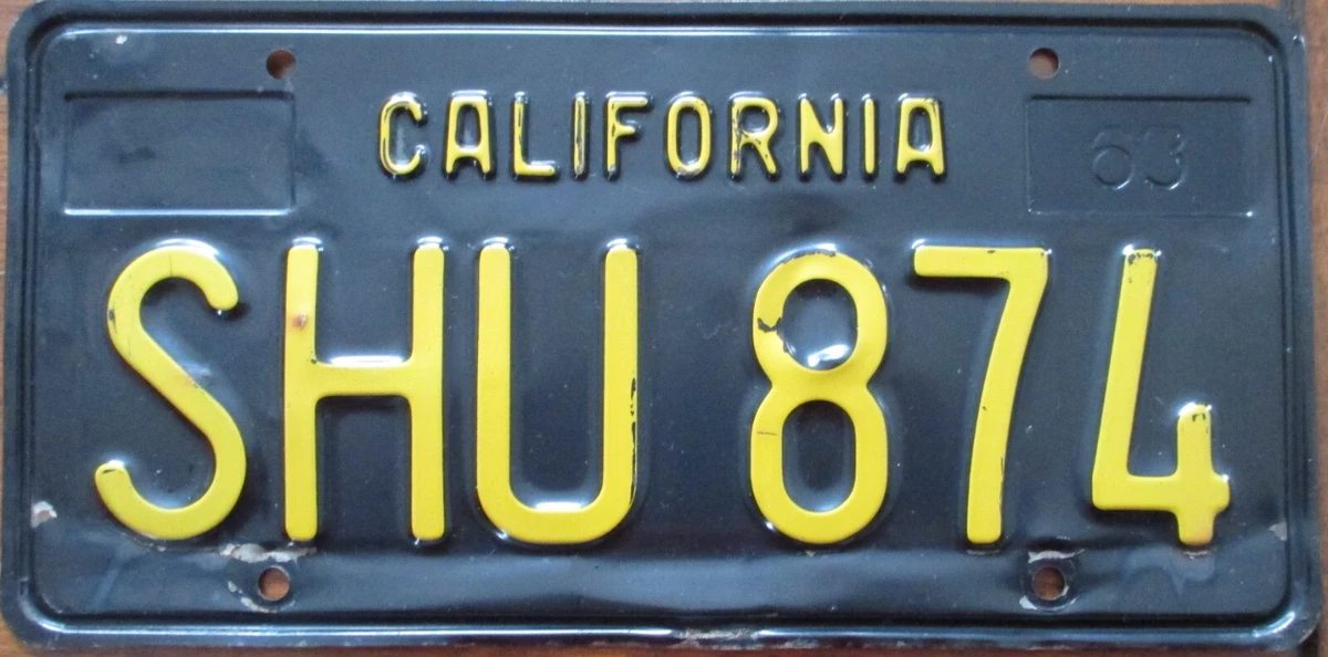 New Black California License Plates