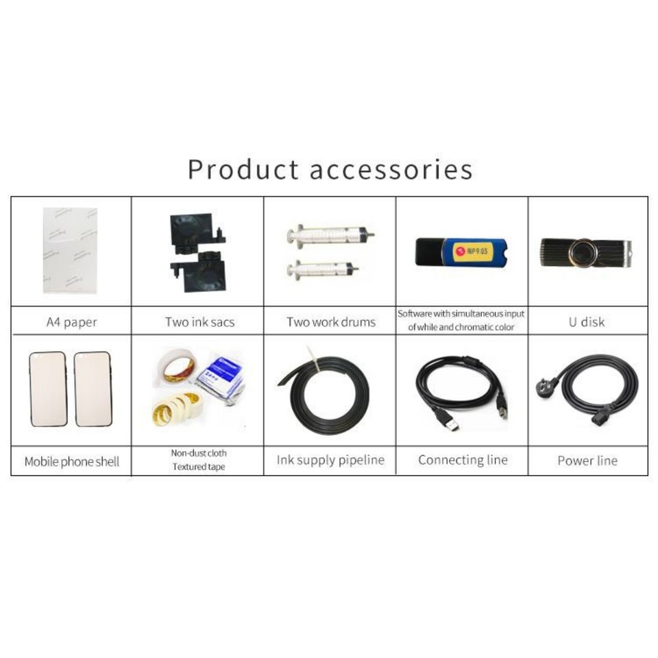 VEVOR 50W A4 UV Printer Automatic Printing For Bottle Label Phone Case ...