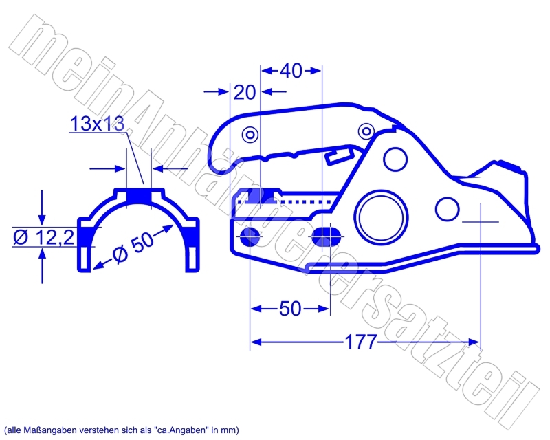 AL-KO ALKO Kugelkupplung Zugkugelkupplung AK 301 / AK301 50mm 3000kg 3t ...