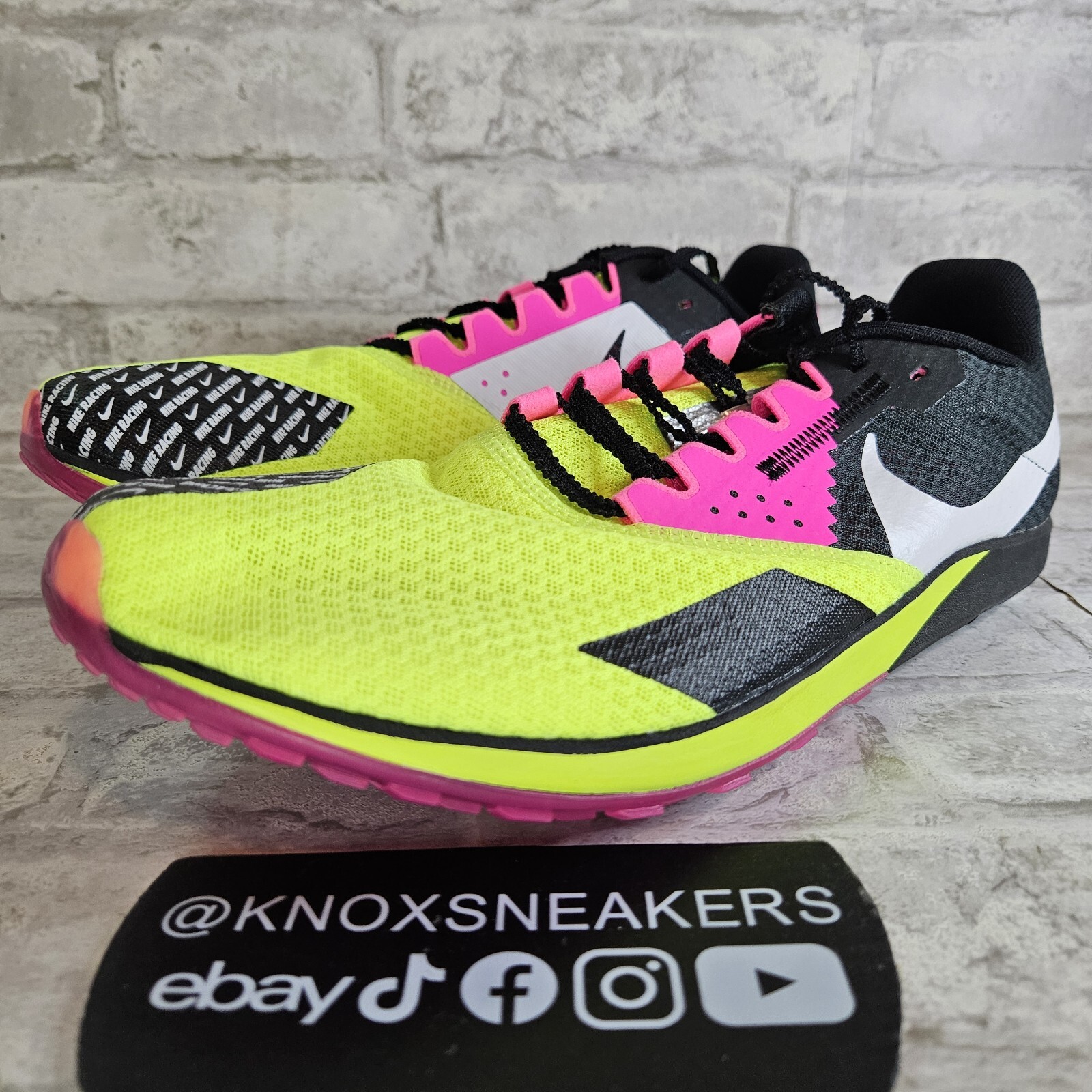 Nike Rival XC 6 Cross Country Spikes Volt Black Pink DX7999-700 Mens ...