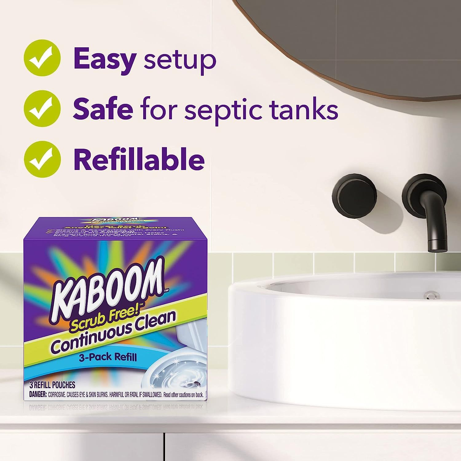 Kaboom+Scrub+Free%21+Continuous+Clean+with+OxiClean+Refill+Pouches+ ...
