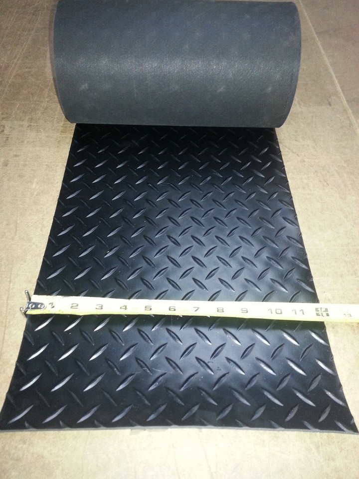 DIAMOND RUBBER MATTING ROLL 12" WIDE X 20/25 FT LONG FREE SHIPPING | eBay