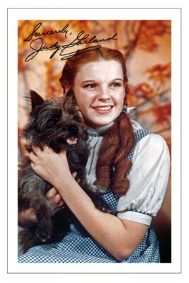 JUDY GARLAND Signed Autograph PHOTO Fan Signature Gift Print THE WIZARD ...