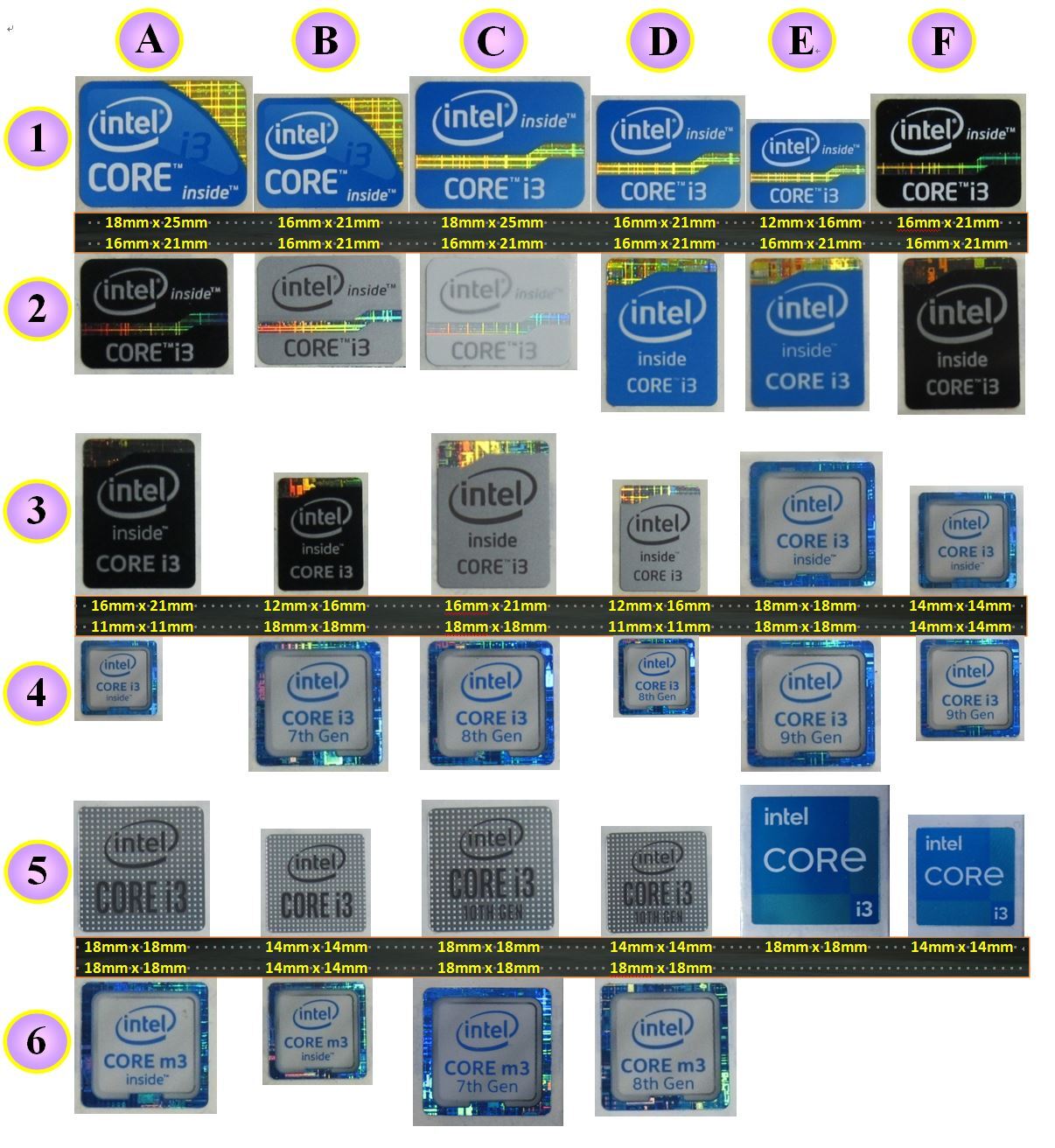 Laptop PC Sticker - Core i3 Sticker #202207232255 | eBay