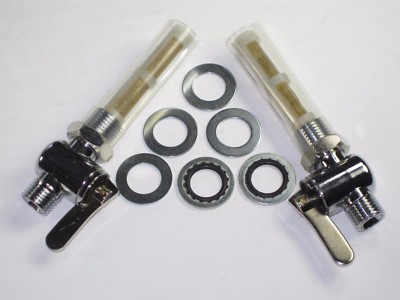 Triumph Petcock Set Main Reserve 83-2800 83-2801 Valve Fuel Gas T120 ...