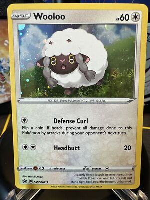 Wooloo SWSH011 LP Black Star Promo Cosmos Holo Two SWIRLS | eBay