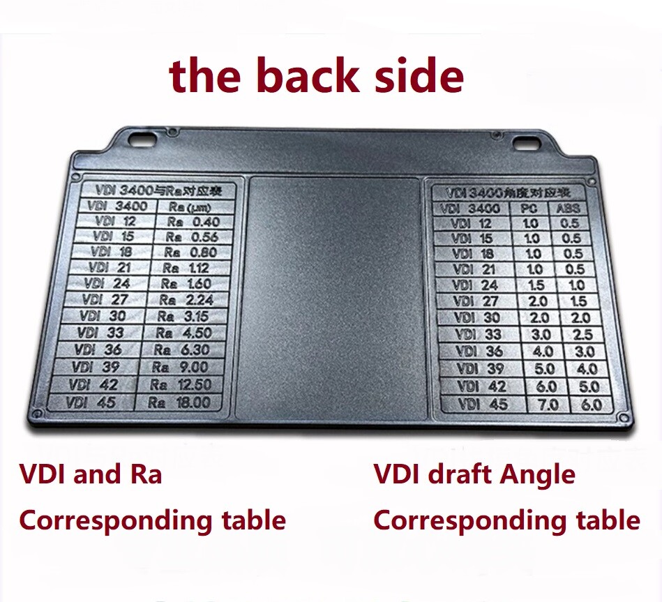 VDI3400 EDM pattern texture surface roughness smoothness comparison ...