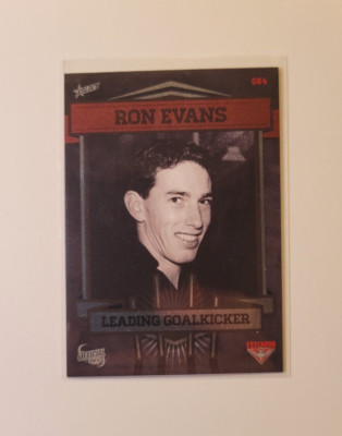 2013 AFL SELECT ESSENDON BOMBERS HALL OF FAME 140 YEARS CARD RON EVANS ...