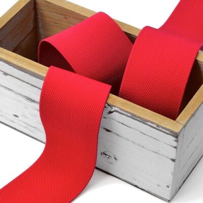 2" Red Twill Elastic Band Trim, Waistband Elastic, Elastic Trim, Garter ...