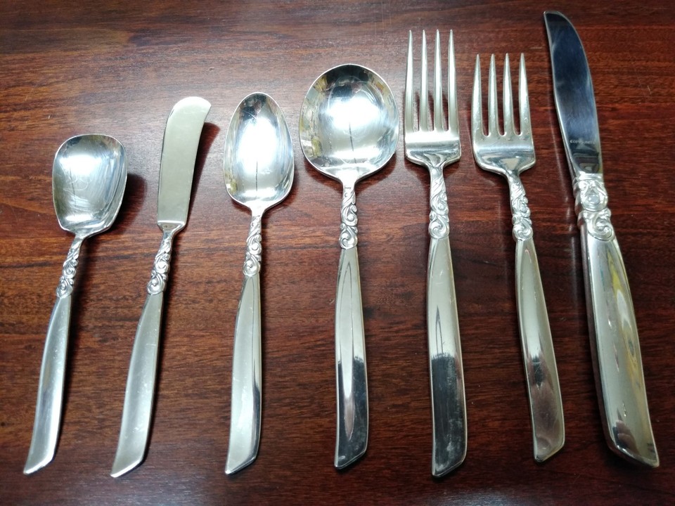 Vtg 54 Pc Community Silver Plated Flatware Set South Seas Pattern w ...