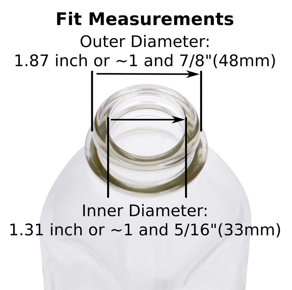 Glass Milk Bottle Caps - 12 Pack - Only Fits Bottles with 48mm, White ...