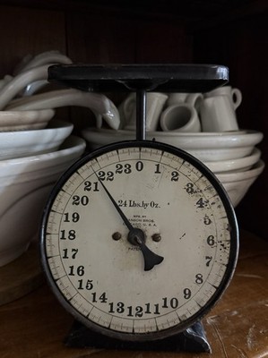 Antique Vintage Hanson Bros Black & White Household Scale | eBay
