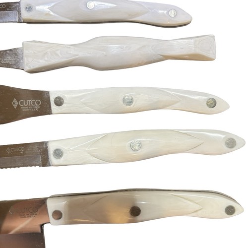 Cutco 10 Piece Pearl Handle Knife Set With Original Oak Block | eBay