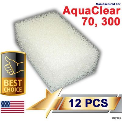 12 Foam Filter Pads For Aqua Clear 70 / 300 AquaClear | eBay