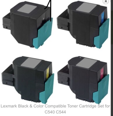 Lexmark C540H1KG C540H1CG C540H1MG C540H1YG 2.5K/2K C540 C544 FULL ...