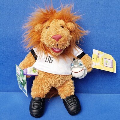 NICI LÖWE GOLEO WM 2006 STOFFTIER 28 CM FUSSBALL LION LEON MASKOTTCHEN ...