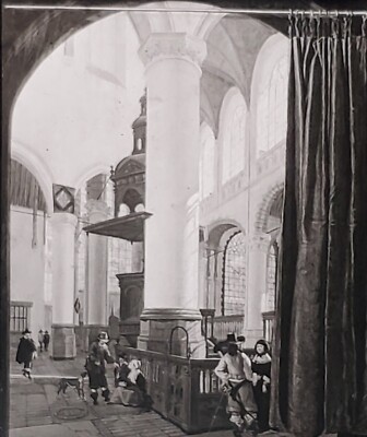 Interior Of Old Church At Delft, Gerard Houckgeest, Magic Lantern Glass ...