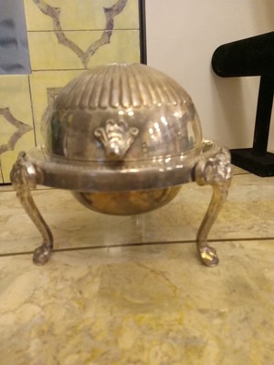 Butter Dishes - Silver Plate Dome Butter Dish