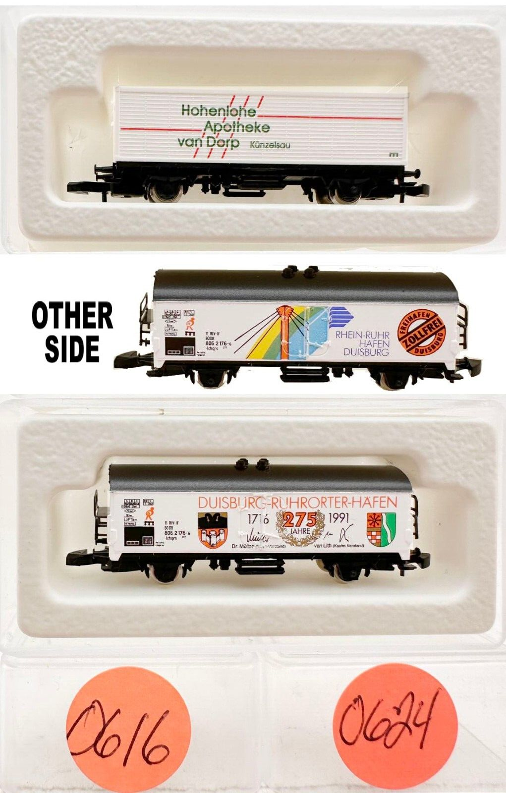 Marklin Z Scale M/M 0616 & 0624 2 COLLECTOR FREIGHT Cars Marklin Boxes ...
