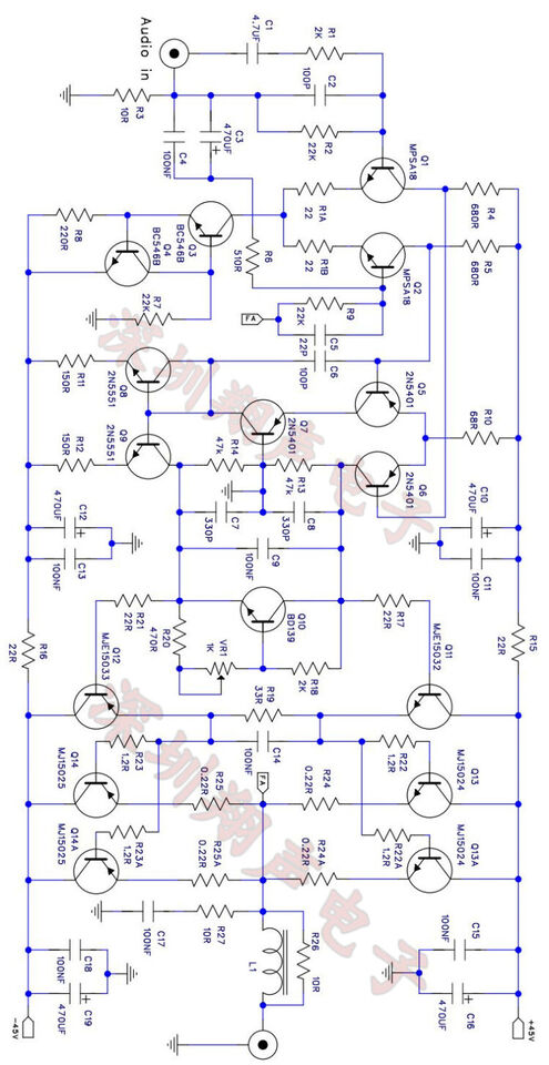 One Pair Mono SYM6 200W Classic Discrete MJ15024 /15025 Power Amplifier ...