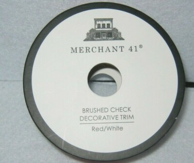 Hobby Lobby - Merchant 41 - Brushed Check Decorative Trim - Red/White ...