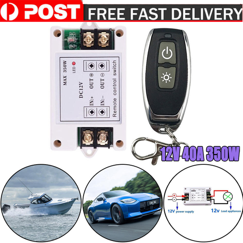 Wireless Remote Battery Disconnect Relay Master Kill Cut-off Switch For ...