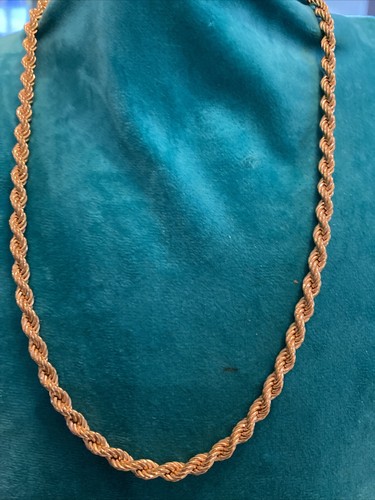 Monet Signed 20” Solid Rope Chain Necklace | eBay