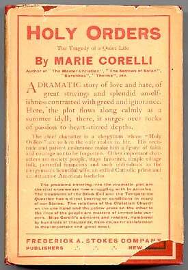 Marie CORELLI / Holy Orders The Tragedy of a Quiet Life Signed 1st ...