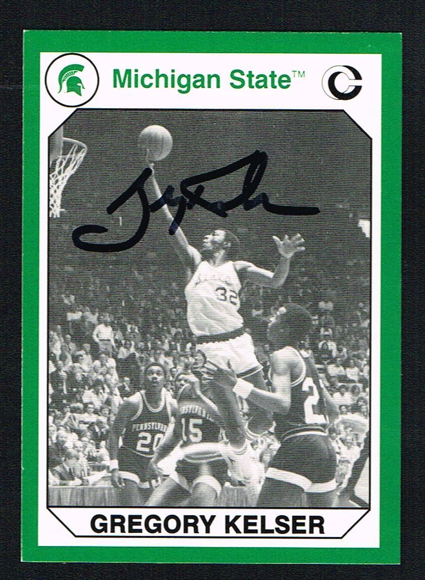 Gregory Kelser 1990 Michigan State Collegiate Collection signed ...