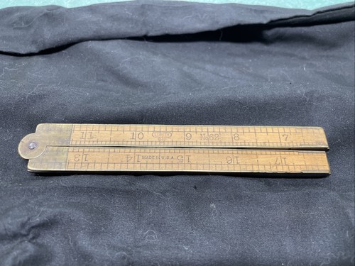 Vintage STANLEY No. 62 Rule & Level Co. Boxwood And Brass Folding Ruler ...