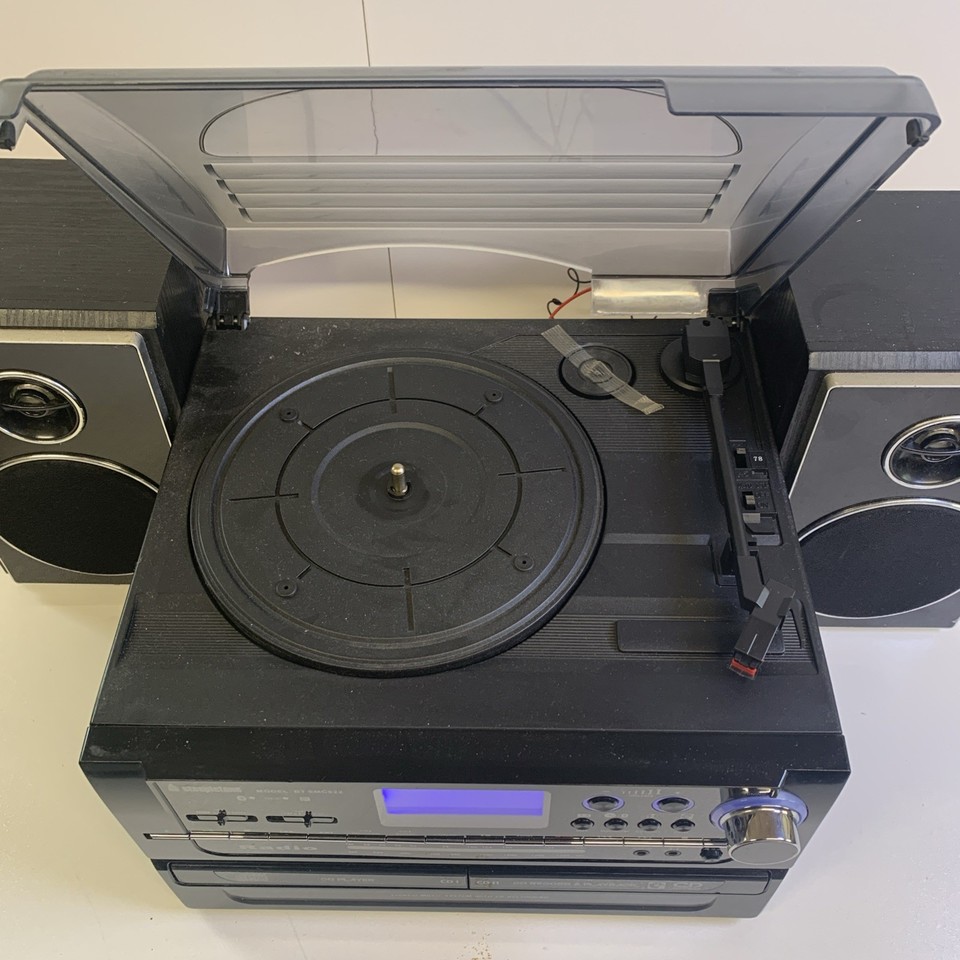Steepletone BT SMC922 Music System - Turntable, Tape,Bluetooth , Rec Cd ...