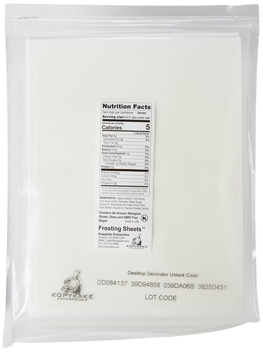 Kopykake FS0811 Edible T Frosting Sheets - Pack of 24 for Cake ...