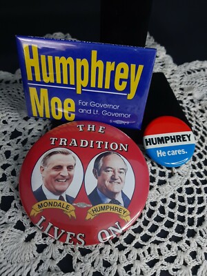 3 Humphrey Campaign Buttons Presidential Governor | eBay