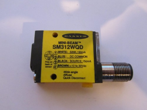 BANNER SM312WQD 26892 DIFFUSE PHOTOELECTRIC SENSOR USED | eBay Australia