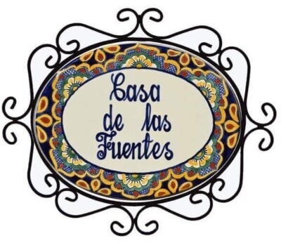 Mexican Ceramic Talavera House Sign Custom Wall Address Sign Plaque ...