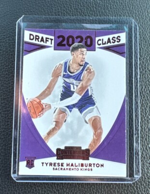 2021 Panini Contenders TYRESE HALIBURTON Ruby Draft Class 2020 RC #21 ...