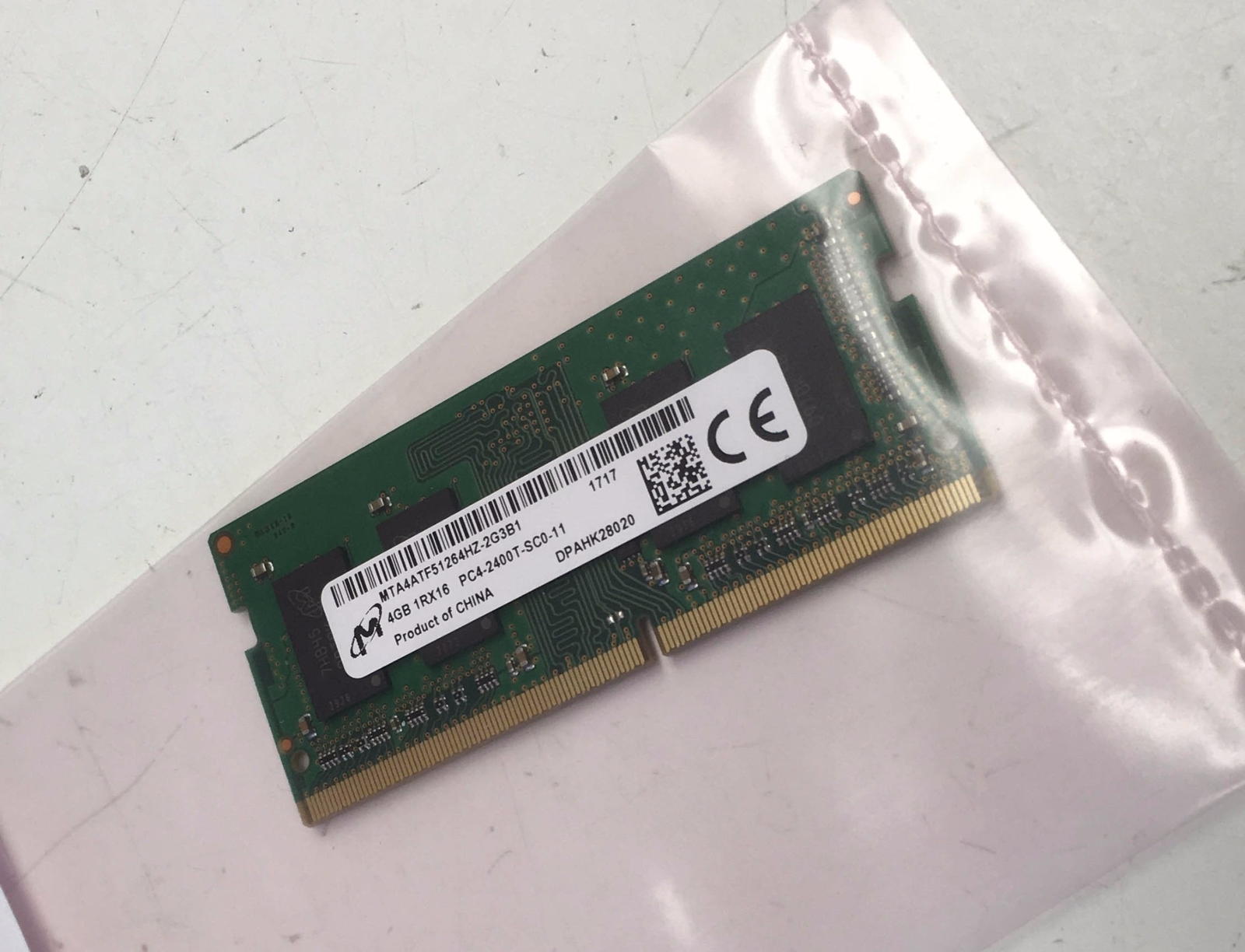 MICRON 4GB 1Rx16 DDR4 PC4-2400T SoDimm Memory Laptop Ram MTA4ATF51264HZ ...