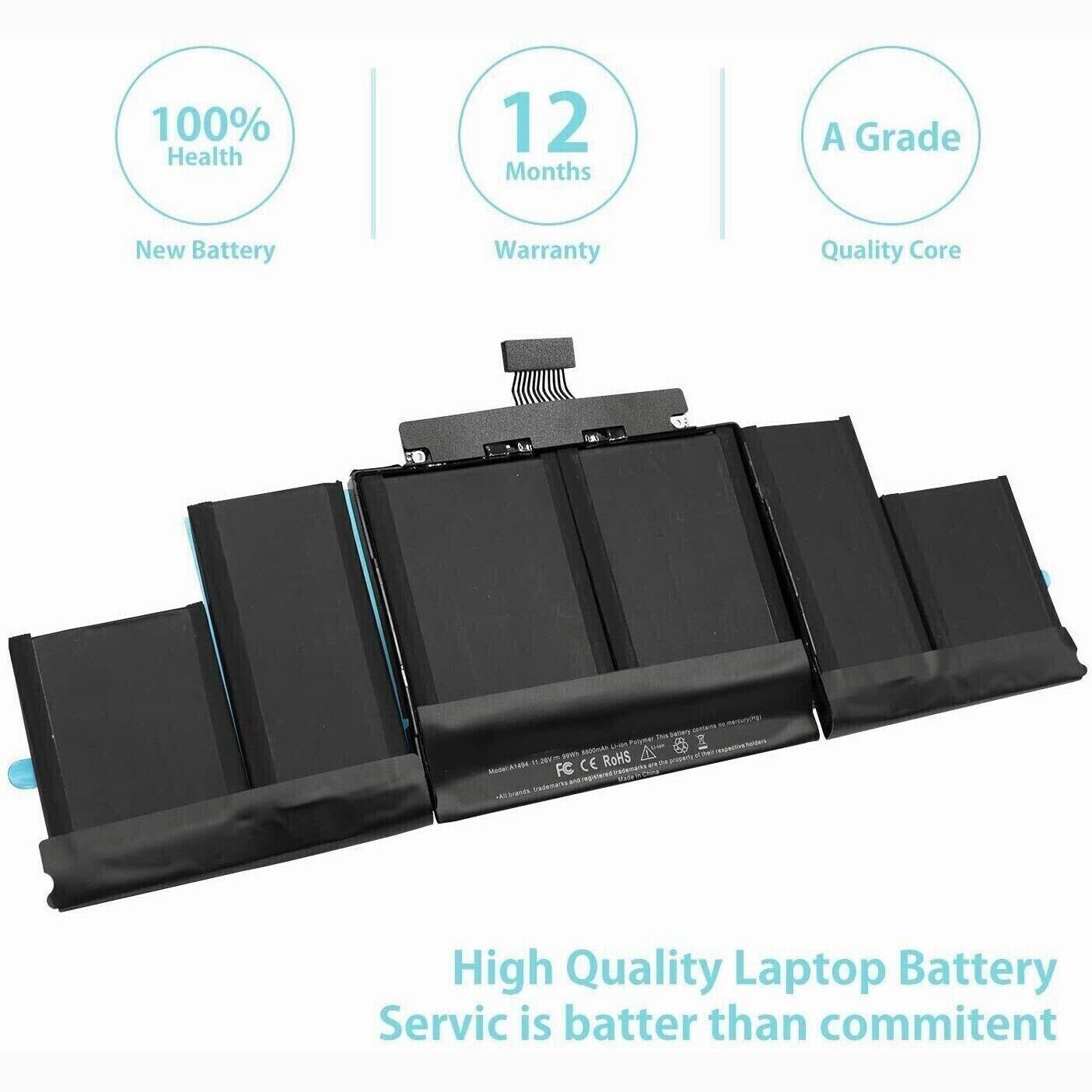 A1494 Battery For Apple MacBook Pro 15" Retina A1398 Late 2013 Mid 2014 ...