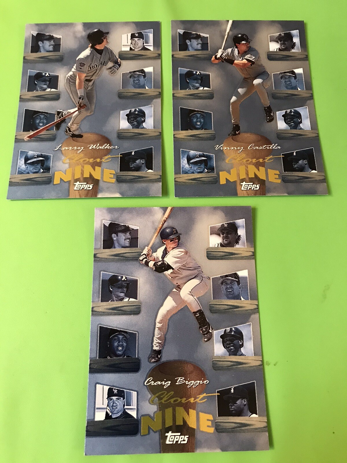 LOT (3) 1998 TOPPS CLOUD NINE INSERT CARDS C4,5,9 BIGGIO WALKER ...