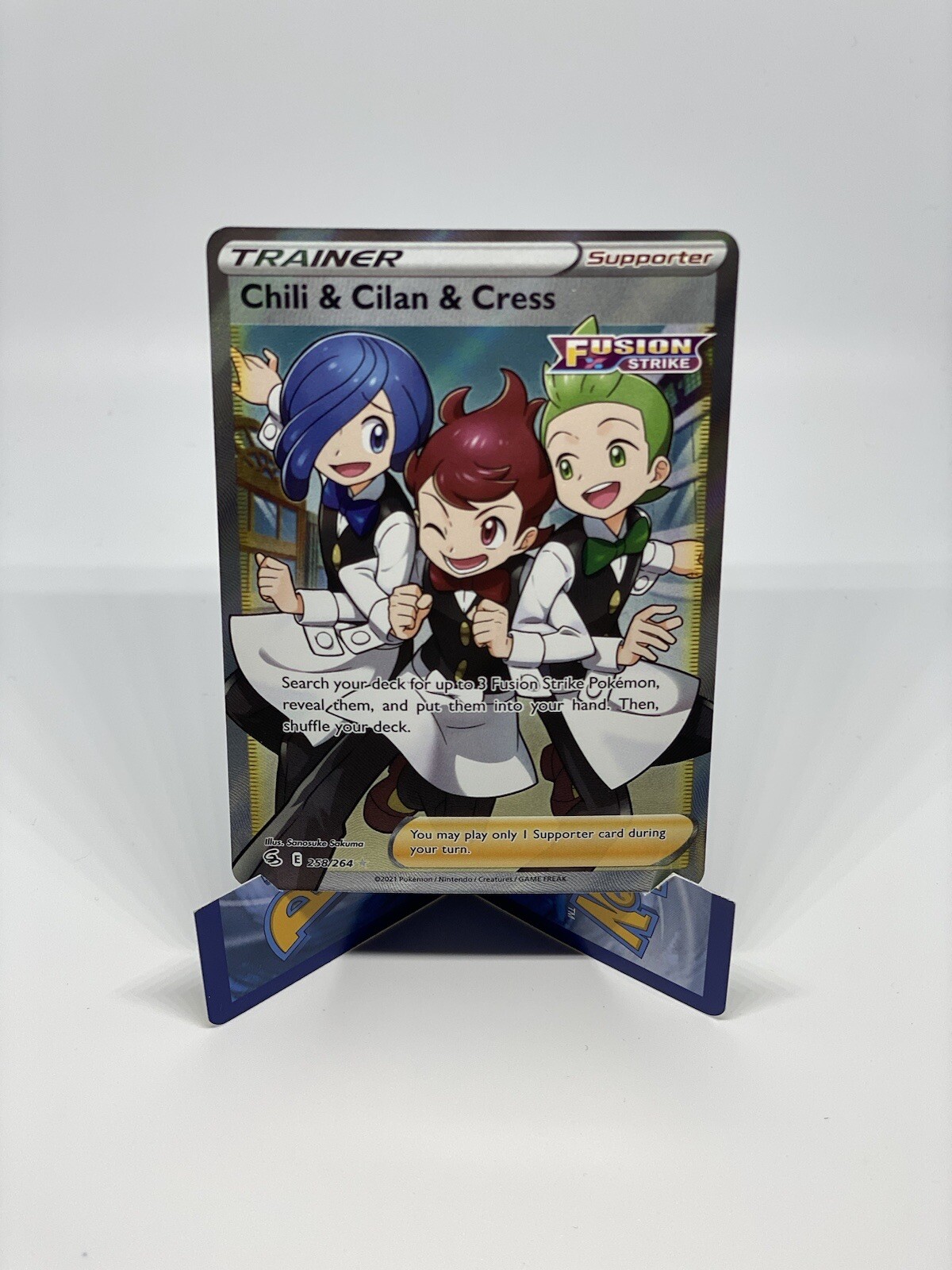 Pokémon TCG Chili & Cilan & Cress Fusion Strike 258/264 Holo Full Art ...